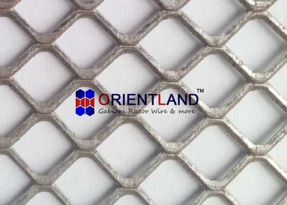 Light Duty Raised And Flat Expanded Metal Mesh , Construction Metal ...