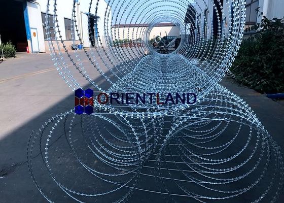 Long Triple Barbed Wire Concertina Coil Pyramid Razor Blade Wire Free ...