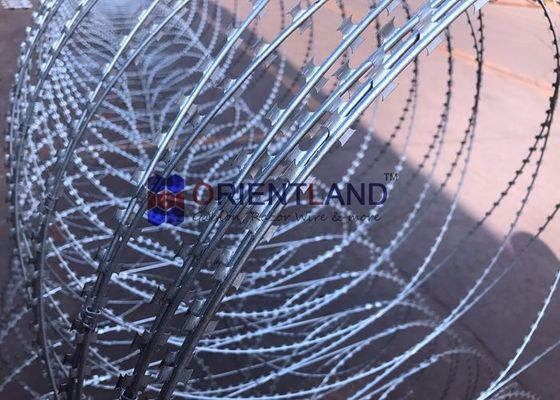 Rapid Development Concertina Coil Fencing / Triple Strand Prison Wire ...