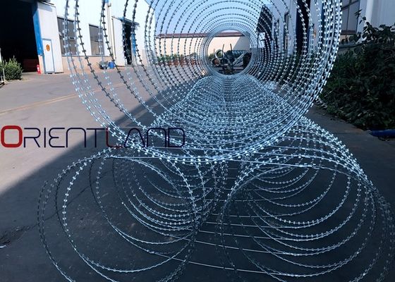 Rapid Development Concertina Coil Fencing / Triple Strand Prison Wire ...